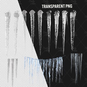 Icicles Clipart Overlays: Winter Frozen PNG (digital Download) - Etsy