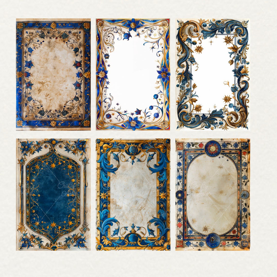 Celestial Vintage Paper: Astrology Scrapbook Pages (digital Download ...