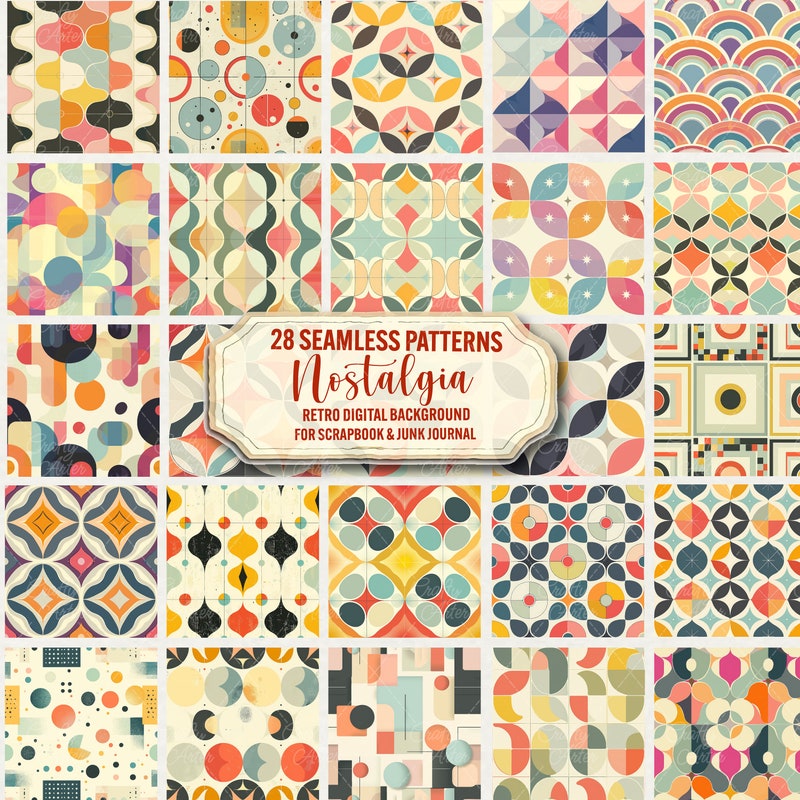 Retro Pattern - Etsy