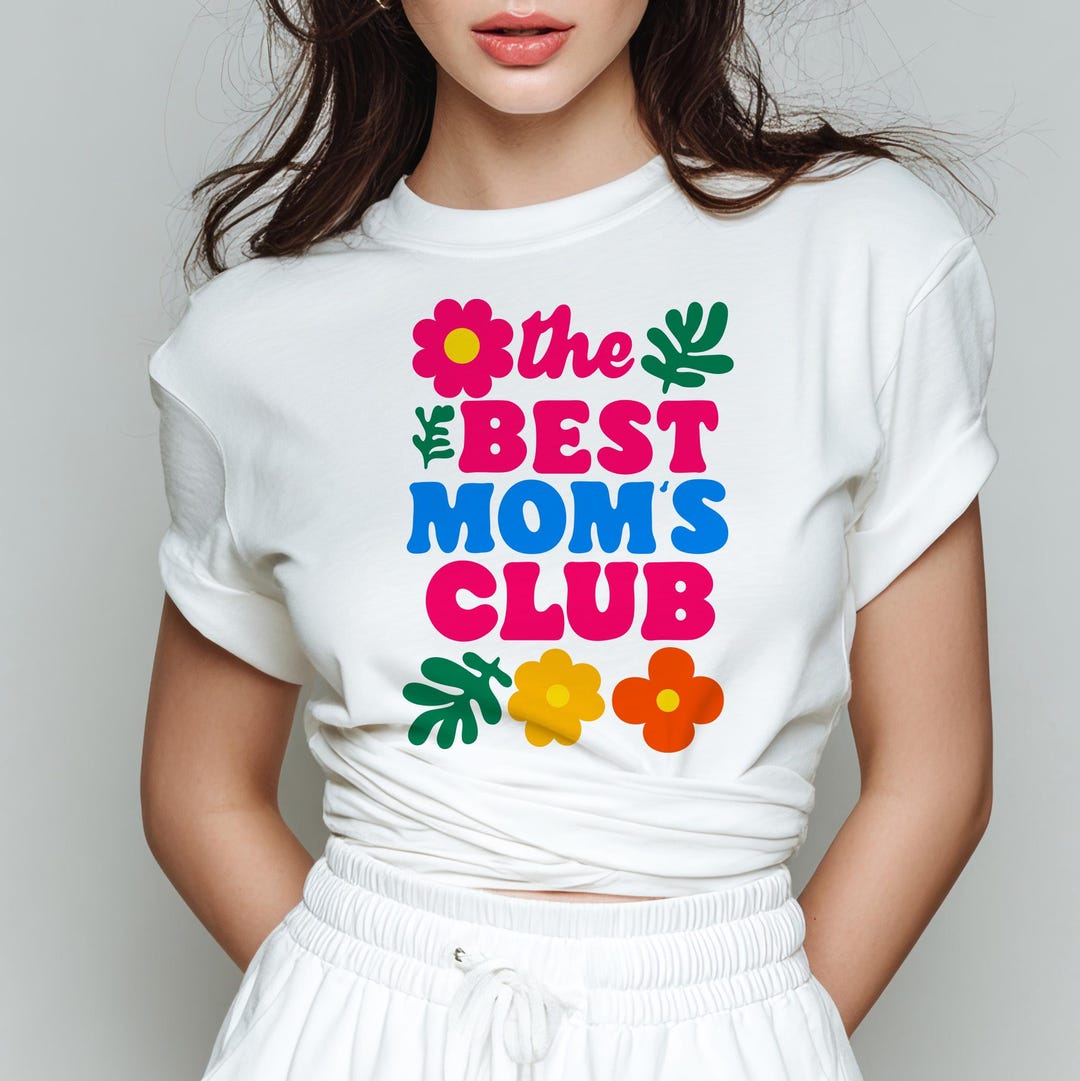 Groovy Retro Mom T-shirt Design, Best Mom's Club (PNG, PDF) - Etsy