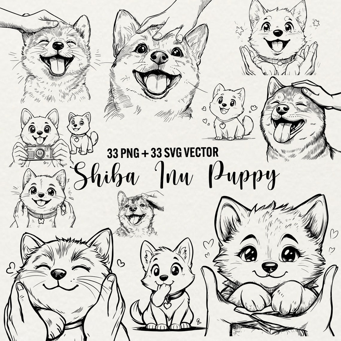 Shiba Inu Dog Clipart Shiba Png, Svg Puppy Graphic Vector, Instant ...