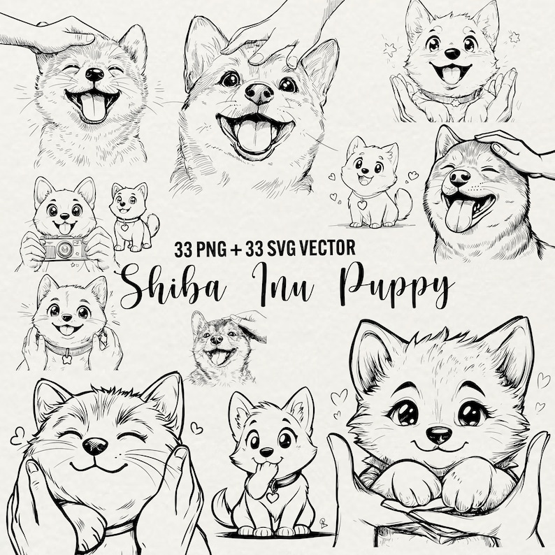 Shiba Inu Dog Clipart Shiba Png, Svg Puppy Graphic Vector, Instant ...
