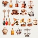 Old Things Clipart, 49 Png Vintage Objects, Watercolor Antique Objects ...