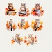Watercolor Autumn Owl Clipart, Clipart Owl Fall Animals 19 PNG, Cute ...