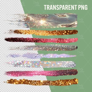 Glitter Brushes Clipart Glitter Paint Brush Elements, Sparkle Brush ...