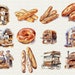 Watercolor Bakery Clipart 67 Png Baking Clipart Bread - Etsy