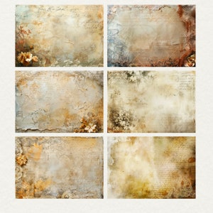 Gold Vintage Digital Paper, 28 Junk Journal Printable Pages, Old ...