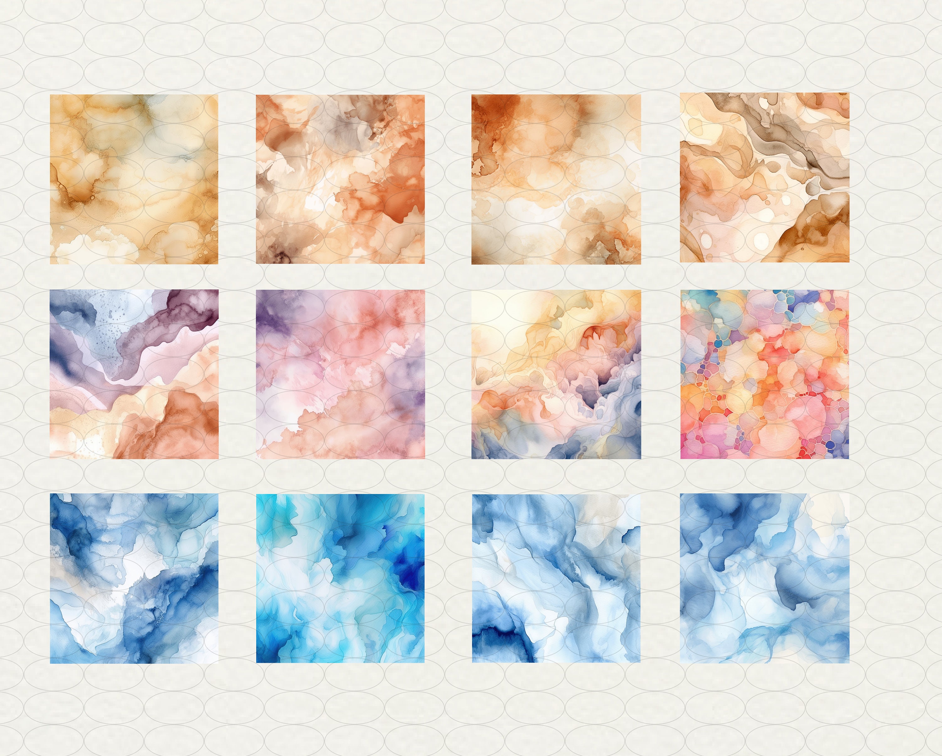 80 Watercolor Texture Digital Papers: Scrapbook Paper Pack (commercial ...