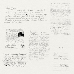 Vintage Handwriting Overlays, 18 Png Old Letters Script PNG Overlay ...