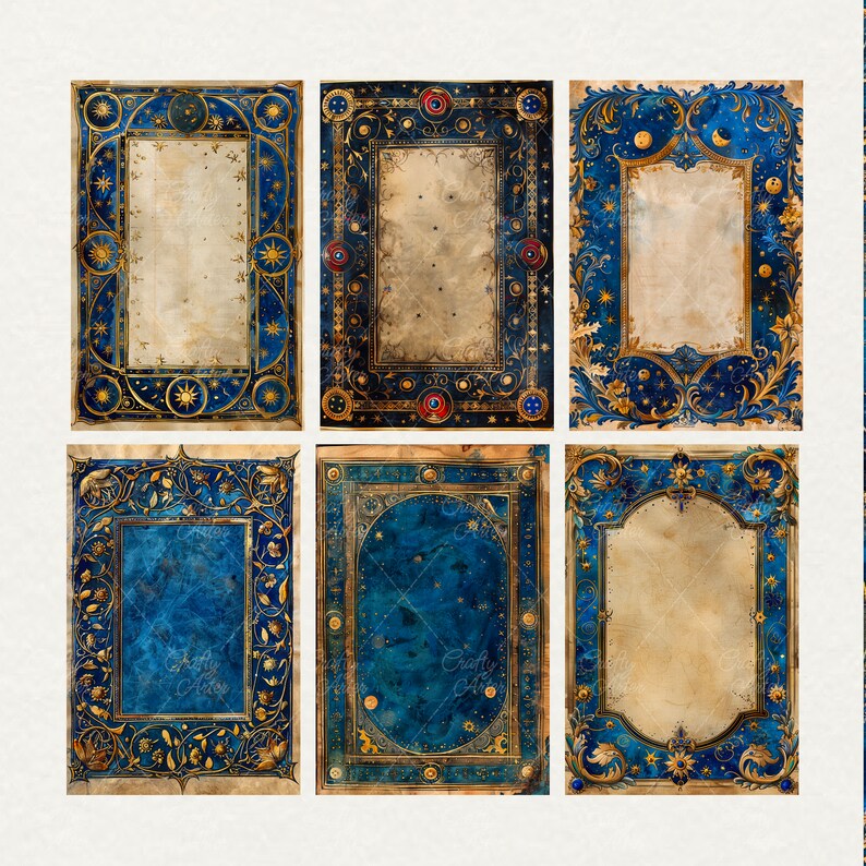 Celestial Vintage Paper: Astrology Scrapbook Pages (digital Download ...