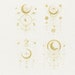 Celestial Gold Overlays Clipart, 40 Png Gold Celestial Bodies, Magic ...