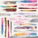 Glitter Brush Strokes Clipart: Sparkling PNG Overlays (digital Download ...