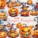 Watercolor Vampire Pumpkin Clipart Watercolor Halloween - Etsy