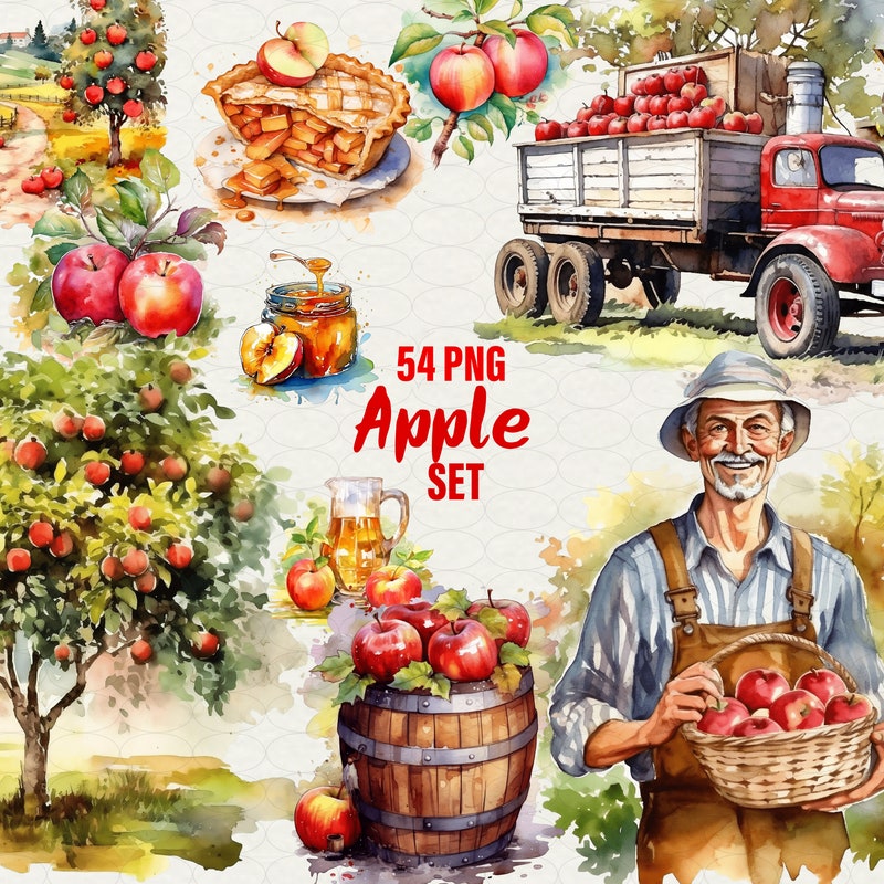 Apple Clipart - Etsy UK