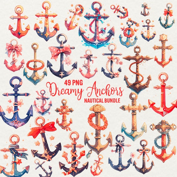 Cute Nautical Anchor Clip Art