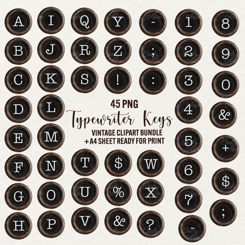 Typewriter key buttons - Etsy Italia