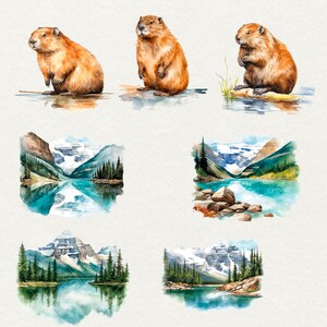 Watercolor Canada Clipart, 53 Png Canada Landscapes Clipart, Canada ...