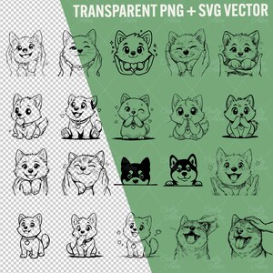 Shiba Inu Clipart, Shiba Inu Png, Shiba Inu Svg, Puppy Illustrations ...
