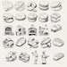 Bread Line Art Clipart, 92 Png Bakery Line Drawing Graphics, Artisan ...