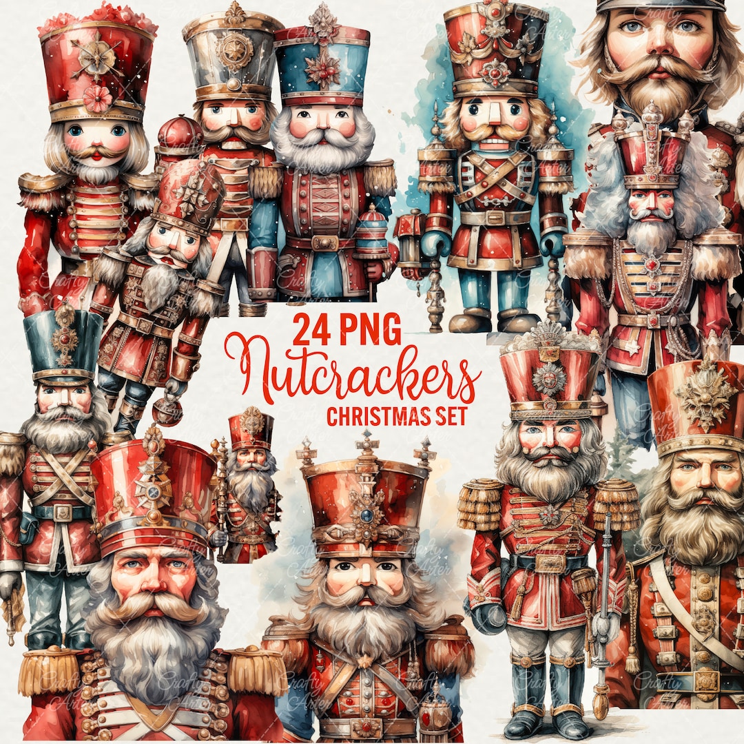 Nutcrackers Christmas Clipart, Winter Clipart Holiday Time, Vintage ...