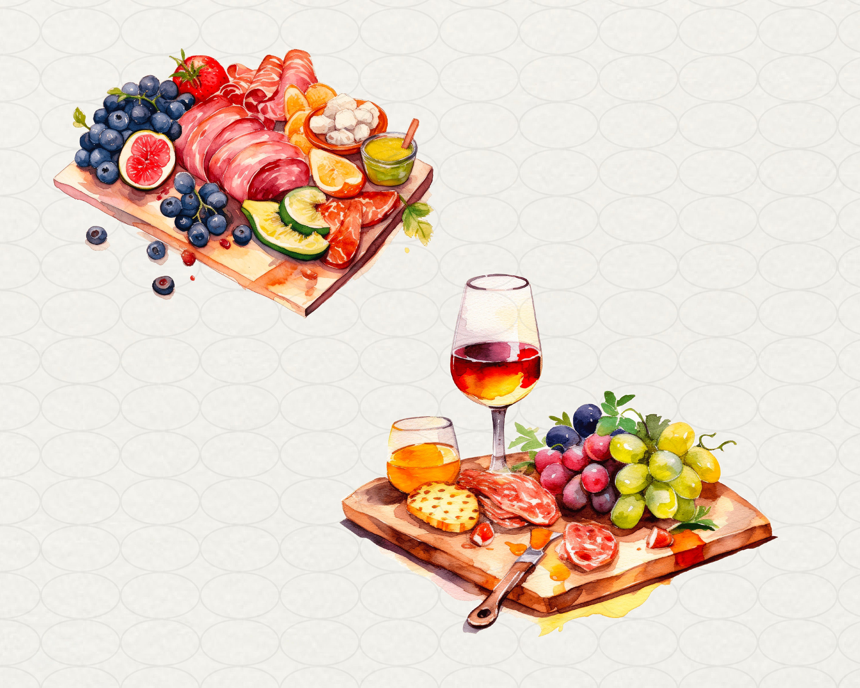 Charcuterie Board Clipart 20 PNG Food Clip Art Food - Etsy UK