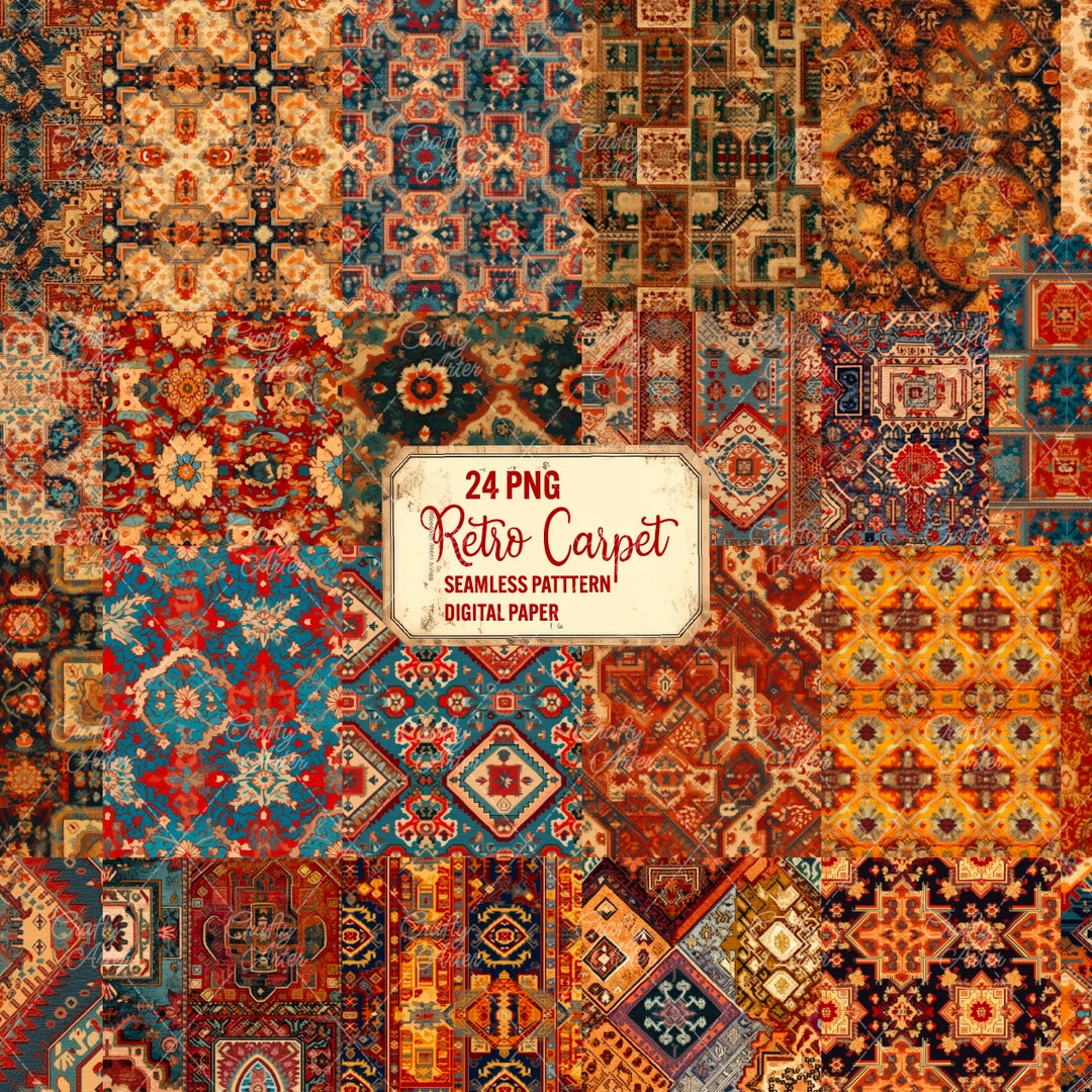 Vintage Carpet Texture: Retro Seamless Pattern (digital Paper) - Etsy