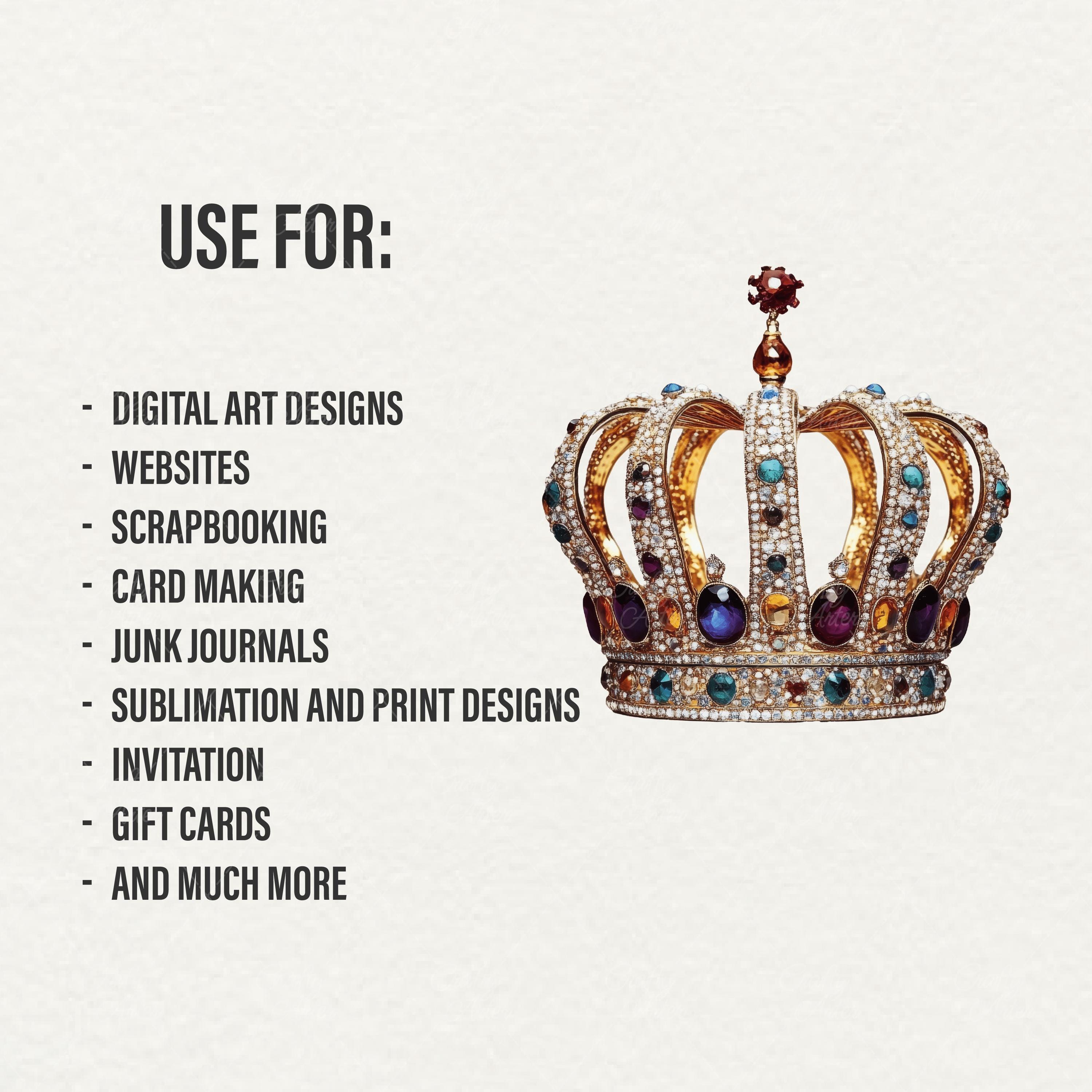 Royal Crowns Clipart: 33 PNG Tiara Overlays (digital Download) - Etsy