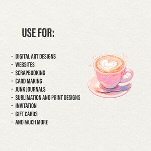 Pink Kawaii Coffee Shop Clipart, Cute Coffee Clipart Graphics 26 PNG ...