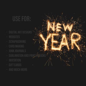 New Year Overlays, 30 Png Happy New Year, Photo Overlays 2025 ...