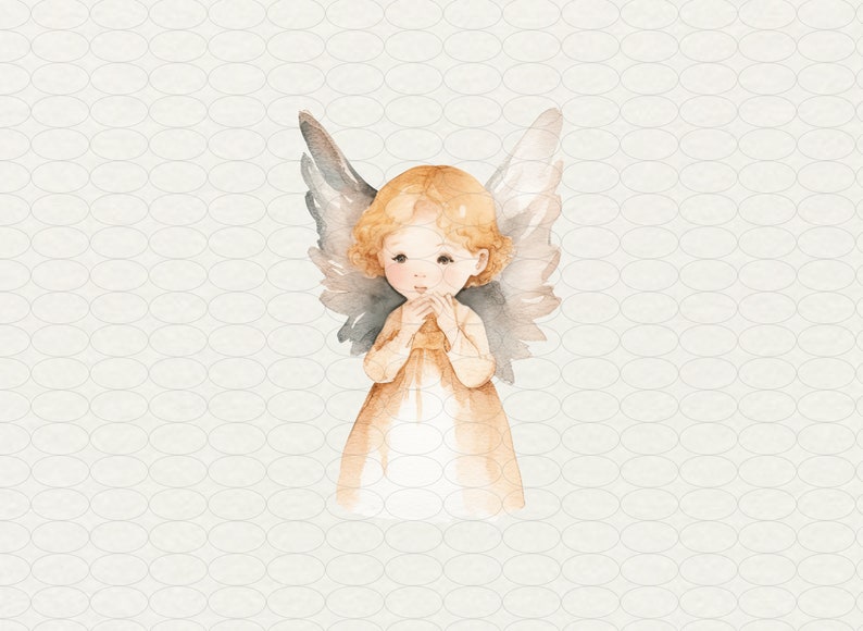 Little Angels Clipart 9 PNG Files Cute Angels Illustration - Etsy