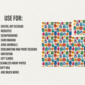 Back to School Digital Paper, 31 Seamless School Texture, Digital ...