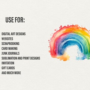 Rainbow Clipart, Watercolor Rainbow Clip Art, Rainbows 18 PNG, Bright ...