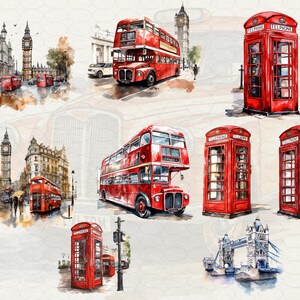 London Clipart Scrapbooking Png Watercolour London Illustration Sketch ...
