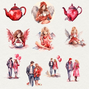 Valentine's Day Clipart Bundle, 46 Png Valentines Day Love Graphics ...