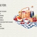 Watercolor Summer Picnic Clipart, 34 Png Picnic Basket Garden Picnic ...
