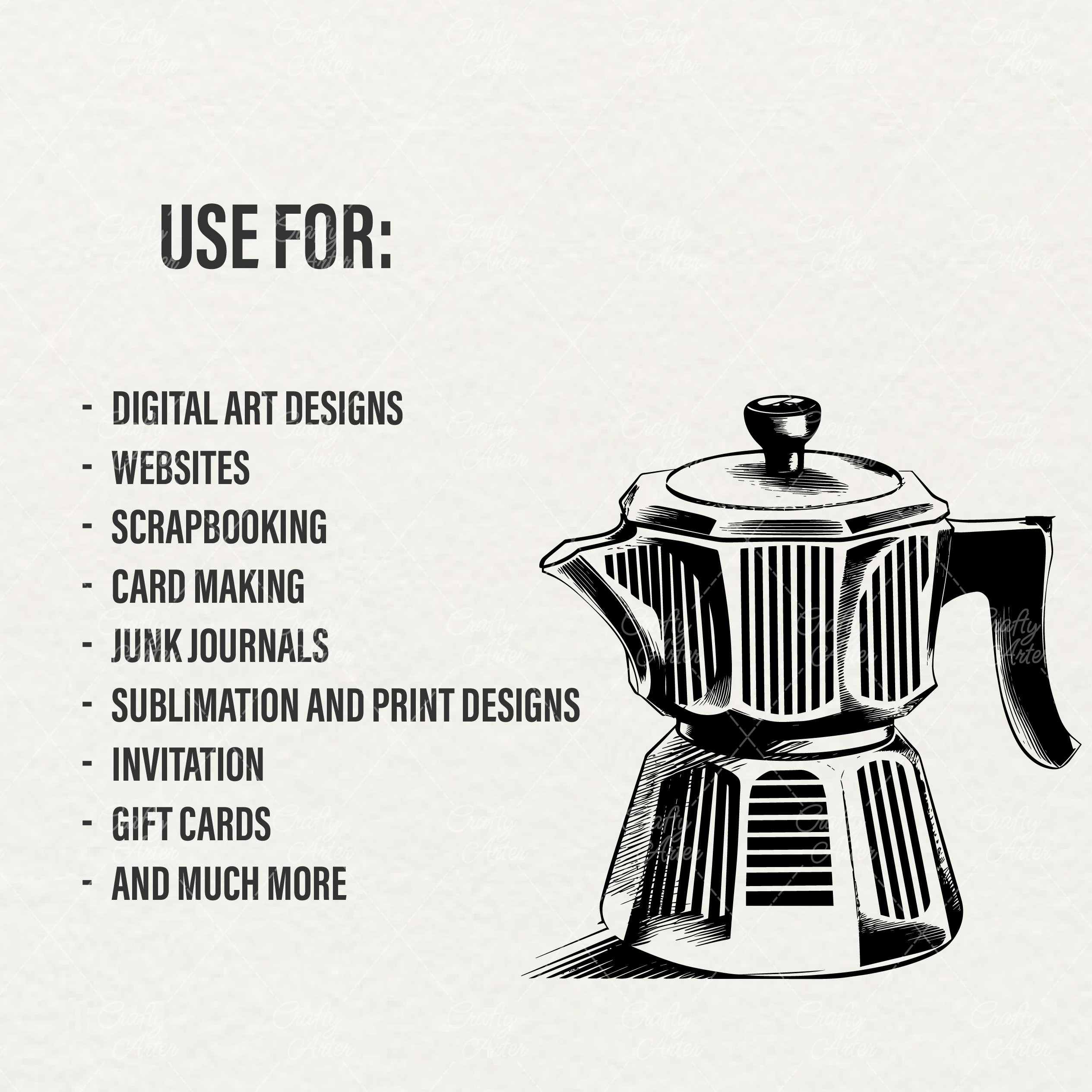 Coffee SVG Clipart Bundle: Line Art Vector Graphics (commercial Use) - Etsy