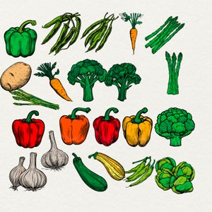 Vegetables Svg Bundle, Veggie Png/ Svg Clipart, Farmers Market, Healthy ...