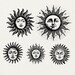Celestial Sun Svg, 54 PNG and SVG Magic Sun Fantasy Clipart, Sun Face ...