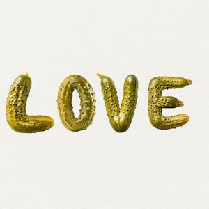 Pickles Alphabet Clipart, 36 Png Pickle Font, Pickle Letters and ...