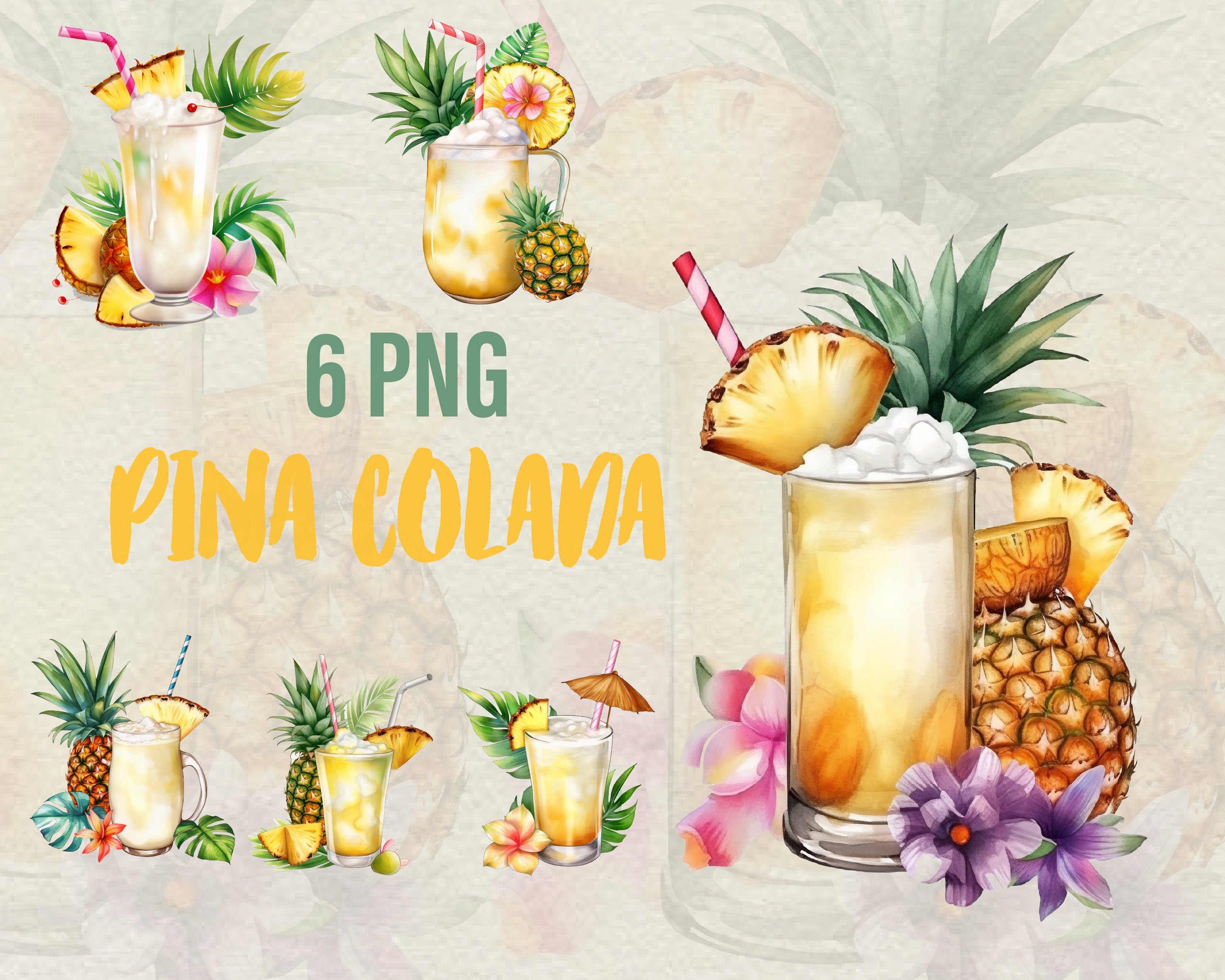 Pineapple Drink Clipart