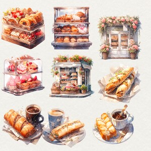 Kawaii Bakery Shop Clipart, Bakery Spring Clipart Graphics 59 PNG Bread ...