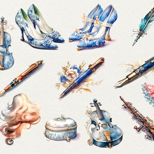 Watercolor Rococo Clipart, Rococo Bundle Clipart, 60 PNG Rococo Period ...