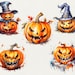 Watercolor Vampire Pumpkin Clipart Watercolor Halloween - Etsy