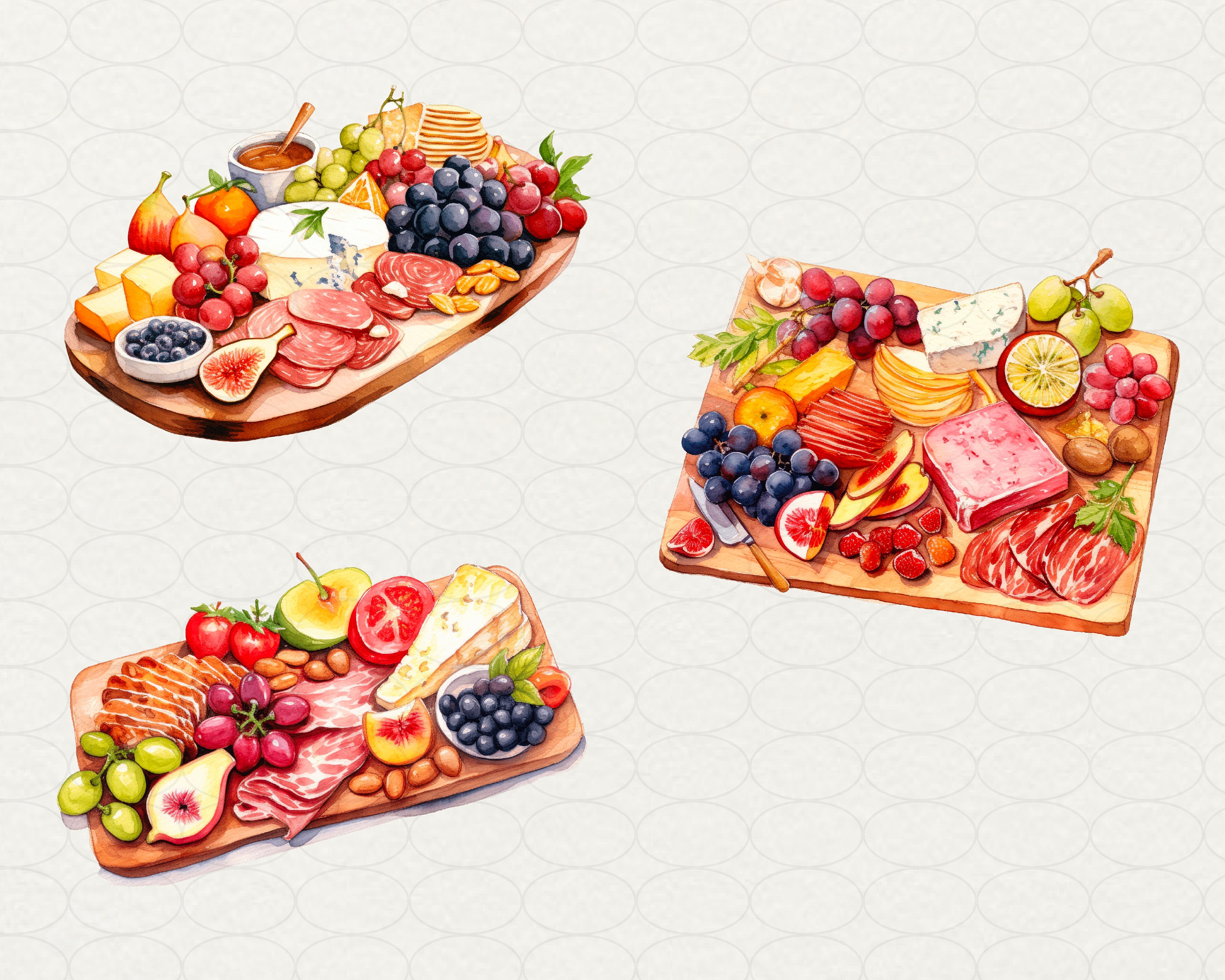 Charcuterie Board Clipart 20 PNG Food Clip Art Food - Etsy UK