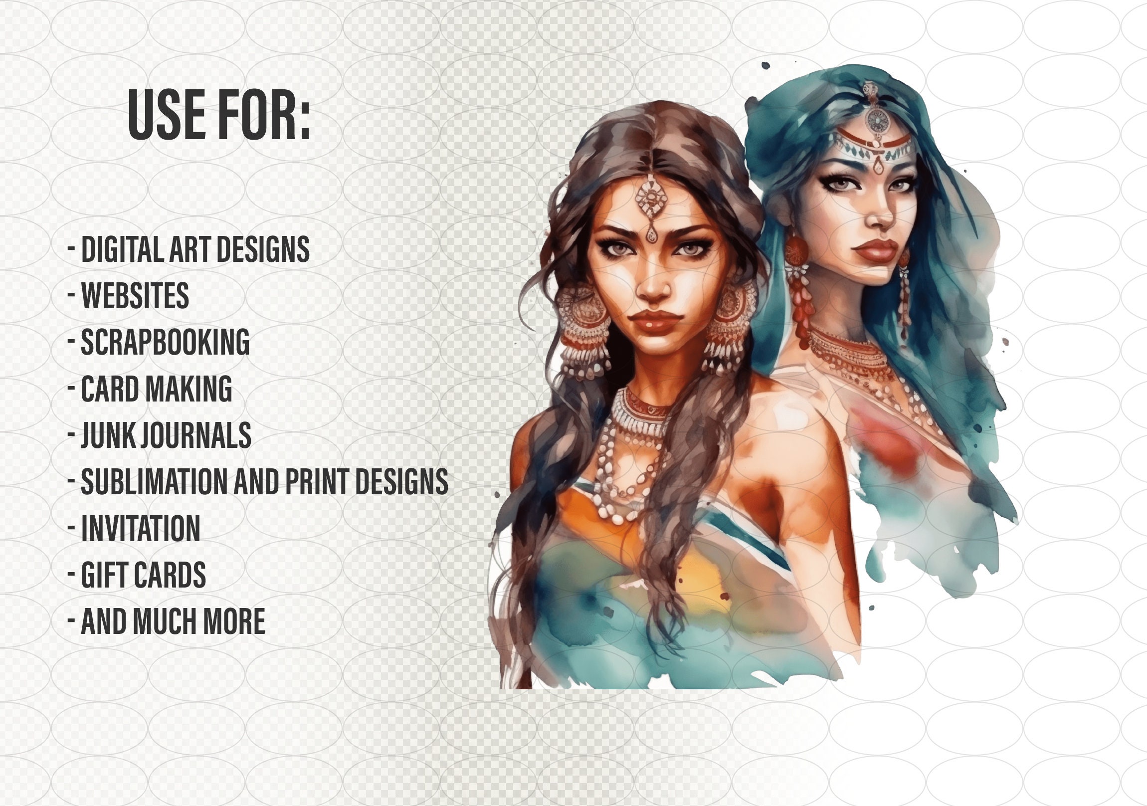 Indian Woman Clipart India Watercolor Clipart 10 PNG Indian - Etsy