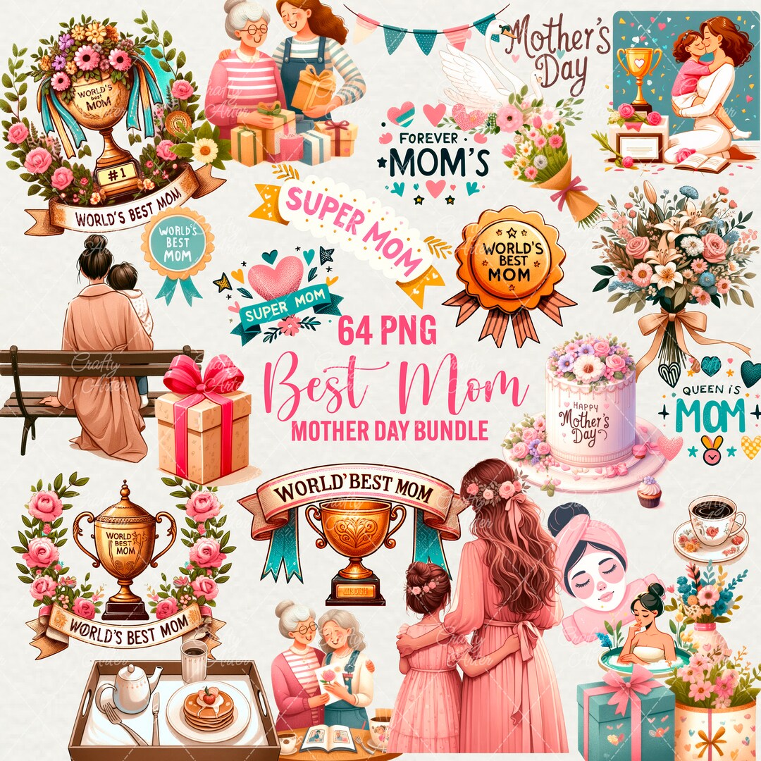 Mother's Day Clipart, 64 PNG Best Mom Graphics, Family Clipart ...