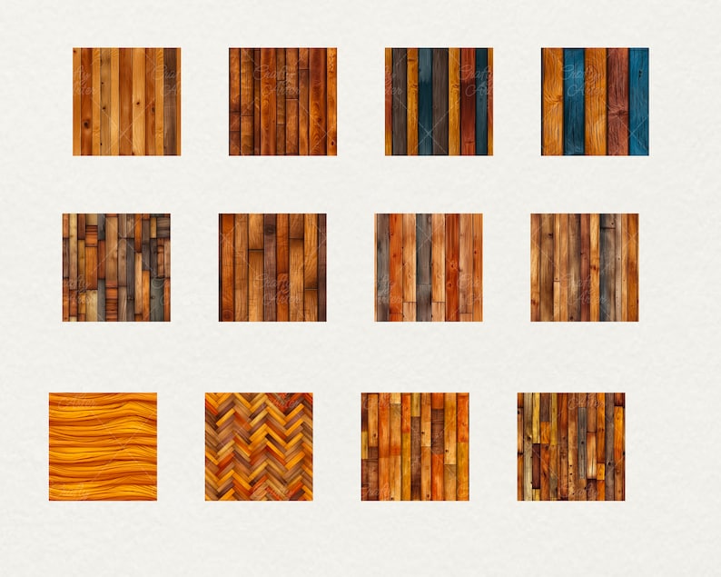 Seamless Wood Textures Digital Paper Seamless Wooden Planks - Etsy