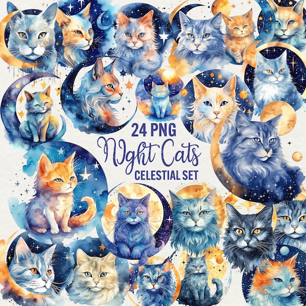 Cat Watercolor Art - Etsy