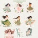 Spring Girls Watercolor Clipart, 39 PNG Cute Spring Girl, Cozy ...