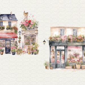 Flower Shop Clipart. Spring Clipart, 15 Png Watercolor Flower Shop ...